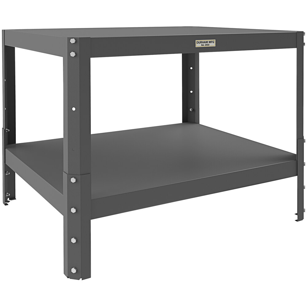 Durham Mfg 24 X 30 2 Shelf Adjustable Height Machine Table MTA243024