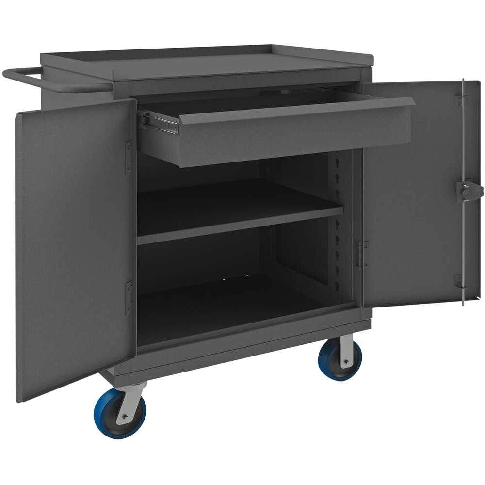Durham Mfg 24 1/8" x 42 5/16" Heavy-Duty 2 Door 1 Shelf Mobile ...