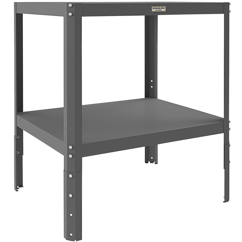 Durham Mfg 24 X 30 2 Shelf Adjustable Height Machine Table MTA243036