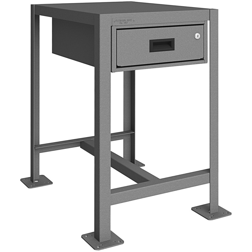 Durham Mfg 18" x 24" 1 Shelf Machine Table with Drawer MTD182430-2K195