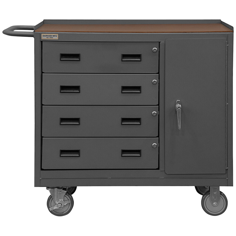 Durham Mfg 18 1/4" x 42 1/8" 1 Door 1 Shelf Mobile Hardboard Top ...