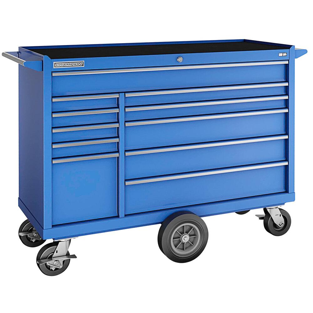 Champion Tool Storage FM Pro Series 20" x 54" Blue 11-Drawer Mobile ...
