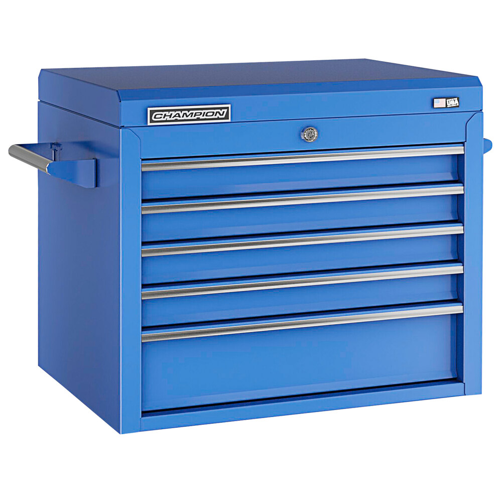 Champion Tool Storage FM Pro Series 20" x 27" Blue 5-Drawer Top Chest ...