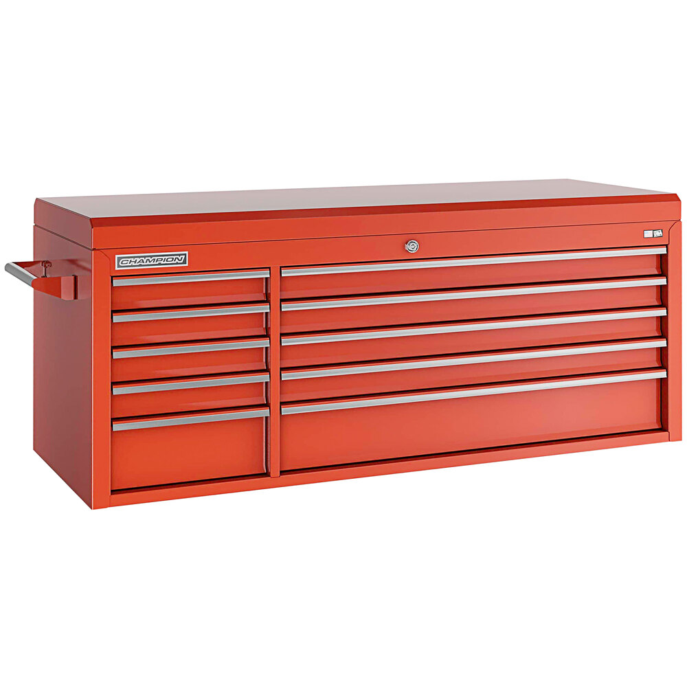Champion Tool Storage FM Pro Series 20" x 54" Red 10-Drawer Top Chest ...