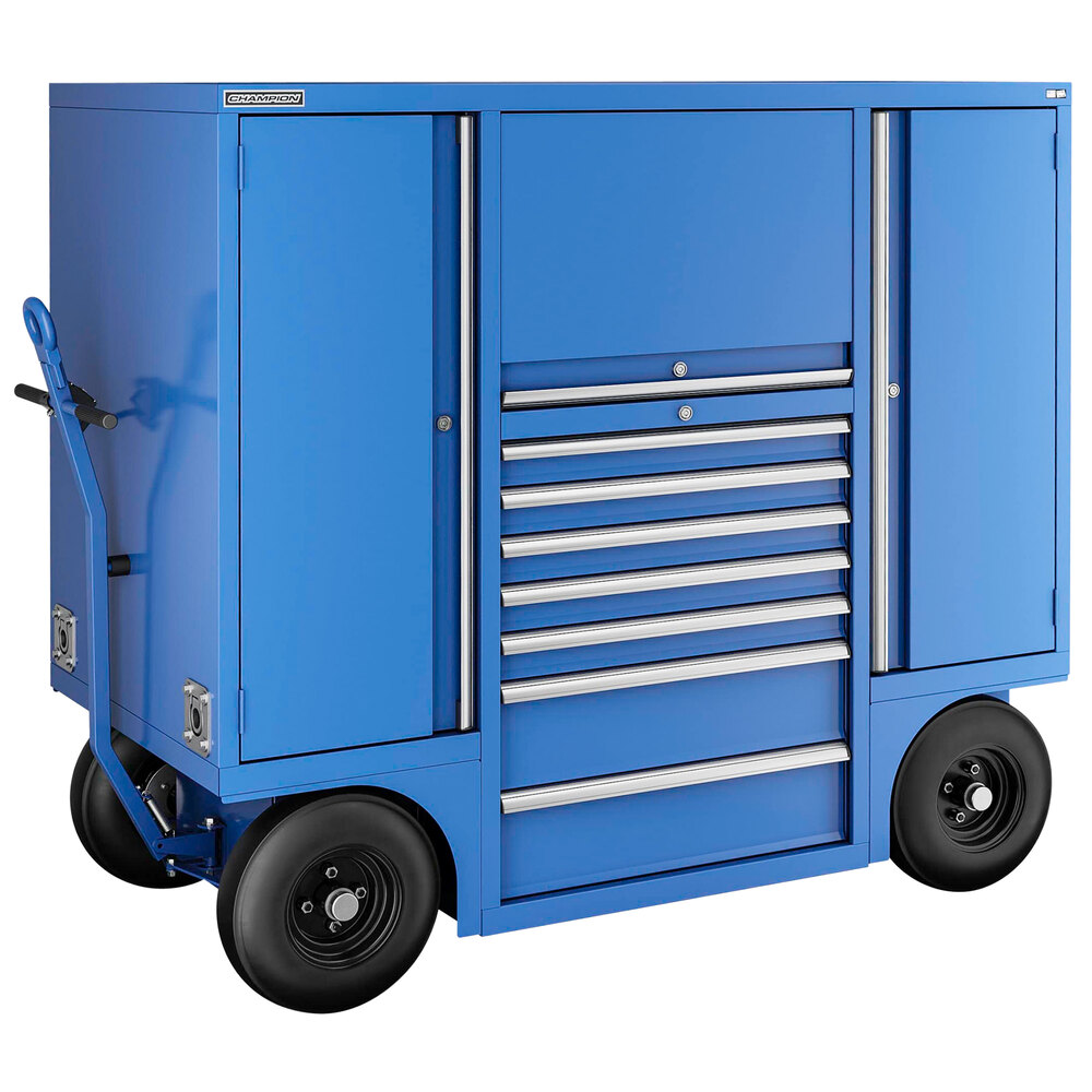 Champion Tool Storage Flight Line Series 72" x 36" Blue 7-Drawer Mobile ...