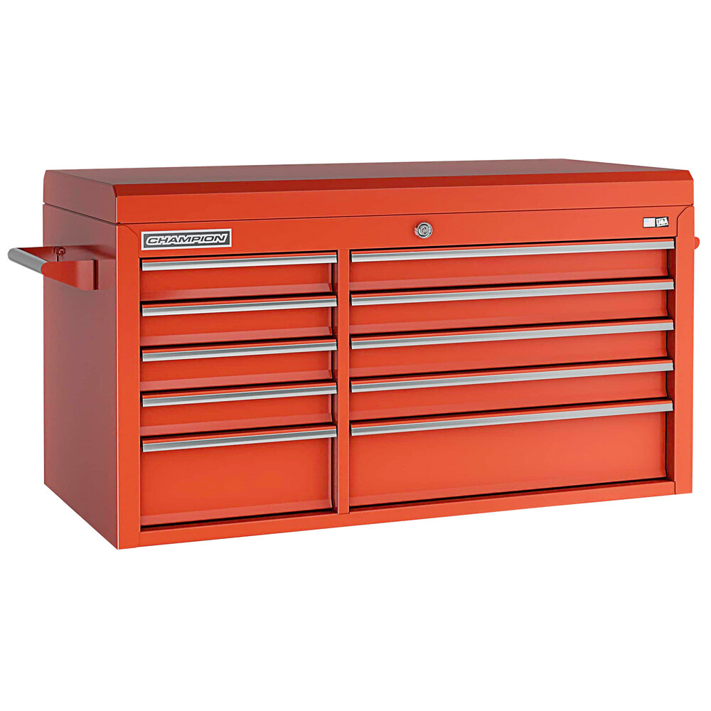Champion Tool Storage FM Pro Series 20" x 41" Red 10-Drawer Top Chest ...