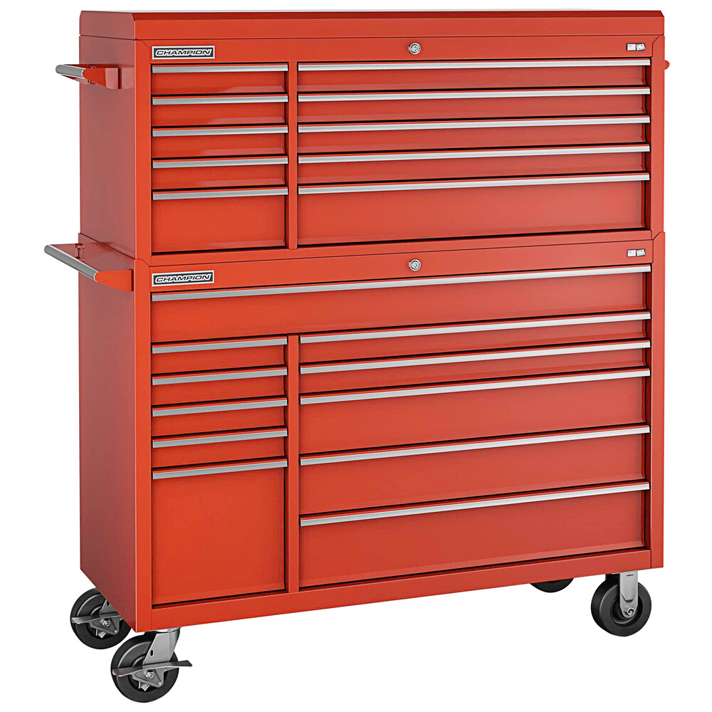 Champion Tool Storage FM Pro Series 20" x 54" Red 21-Drawer Top Chest ...