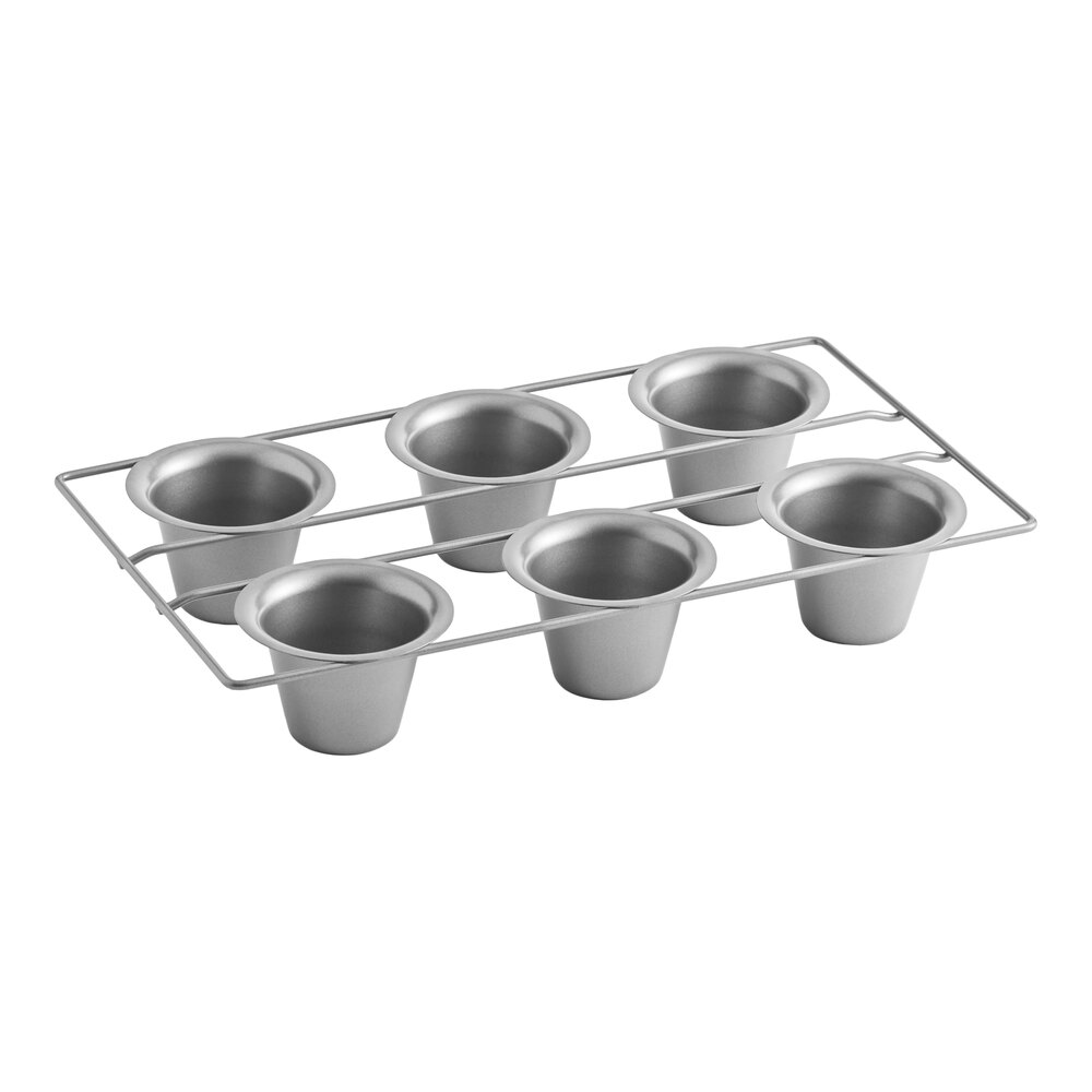 Baker's Lane 6 oz. Non-Stick Carbon Steel Popover Pan - 6 Cup Capacity ...
