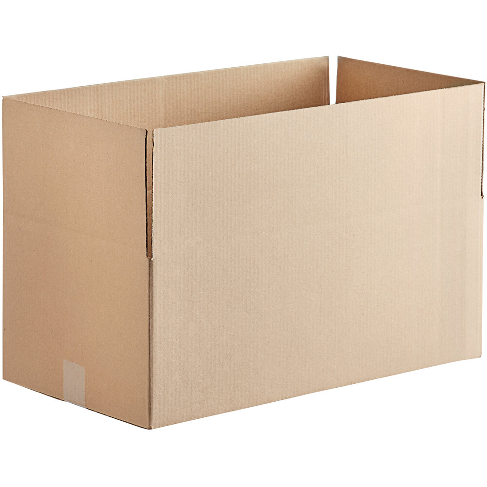 Lavex 24" x 14" x 8" Kraft Corrugated RSC Shipping Box - 20/Case