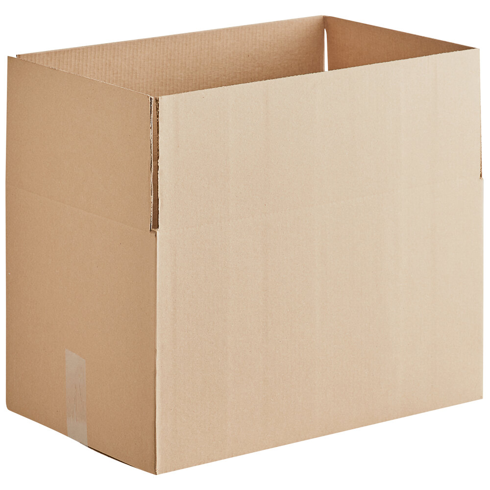 Lavex 22" x 14" x 12" Kraft Corrugated RSC Shipping Box - 20/Case