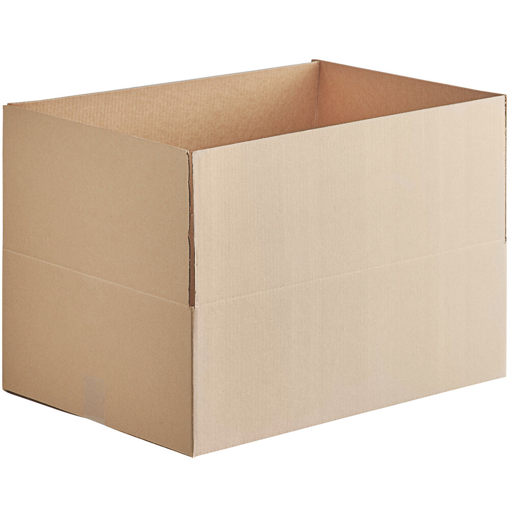 Lavex 24" x 16" x 8" Kraft Corrugated RSC Shipping Box - 20/Case