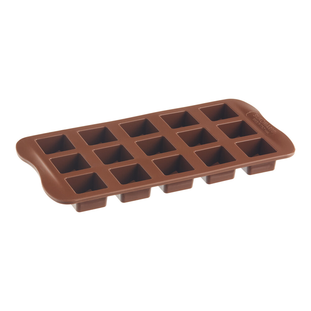 Silikomart Cubo Brown Silicone 15 Compartment Chocolate Mold SCG02