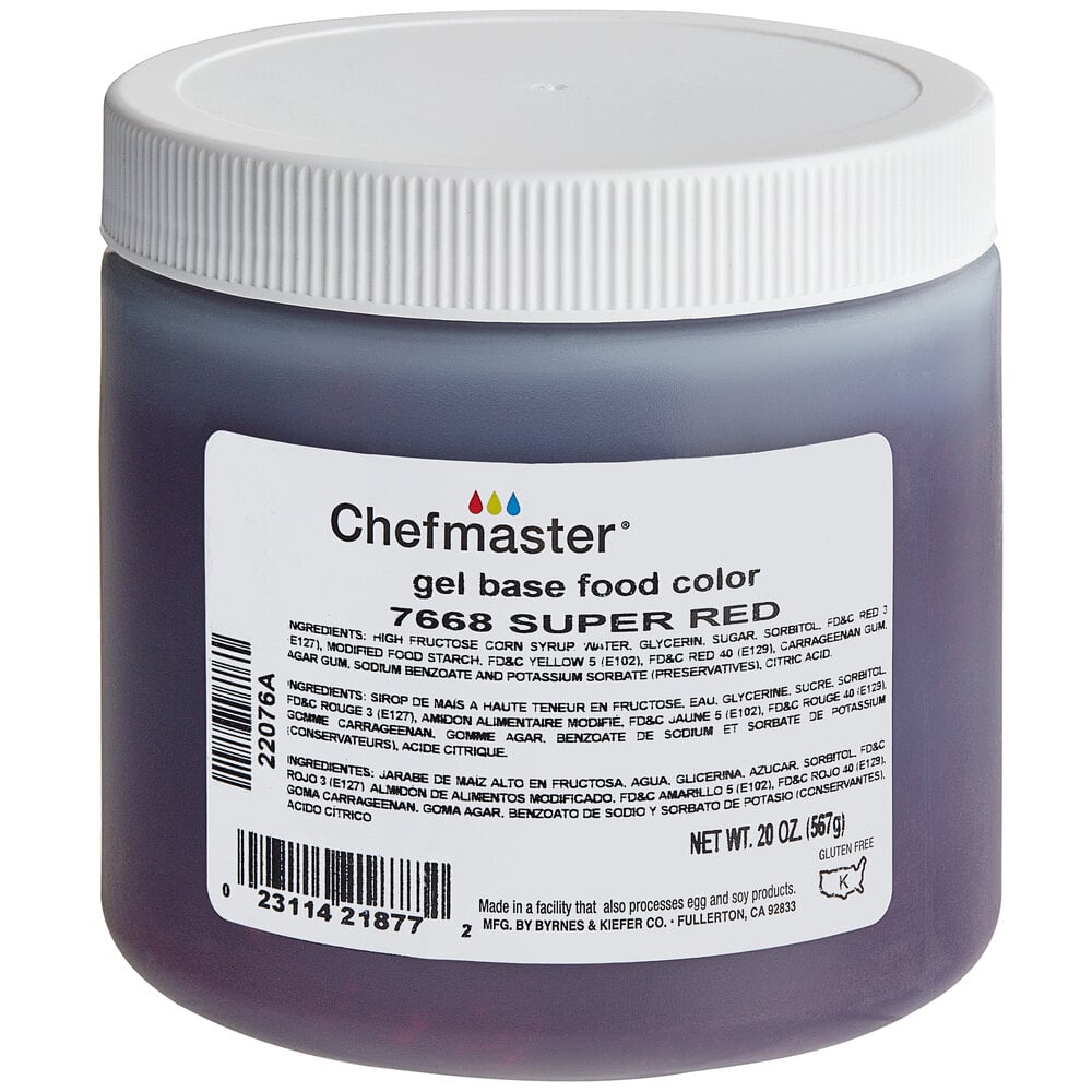Chefmaster Super Red Gel Food Coloring 20 oz.