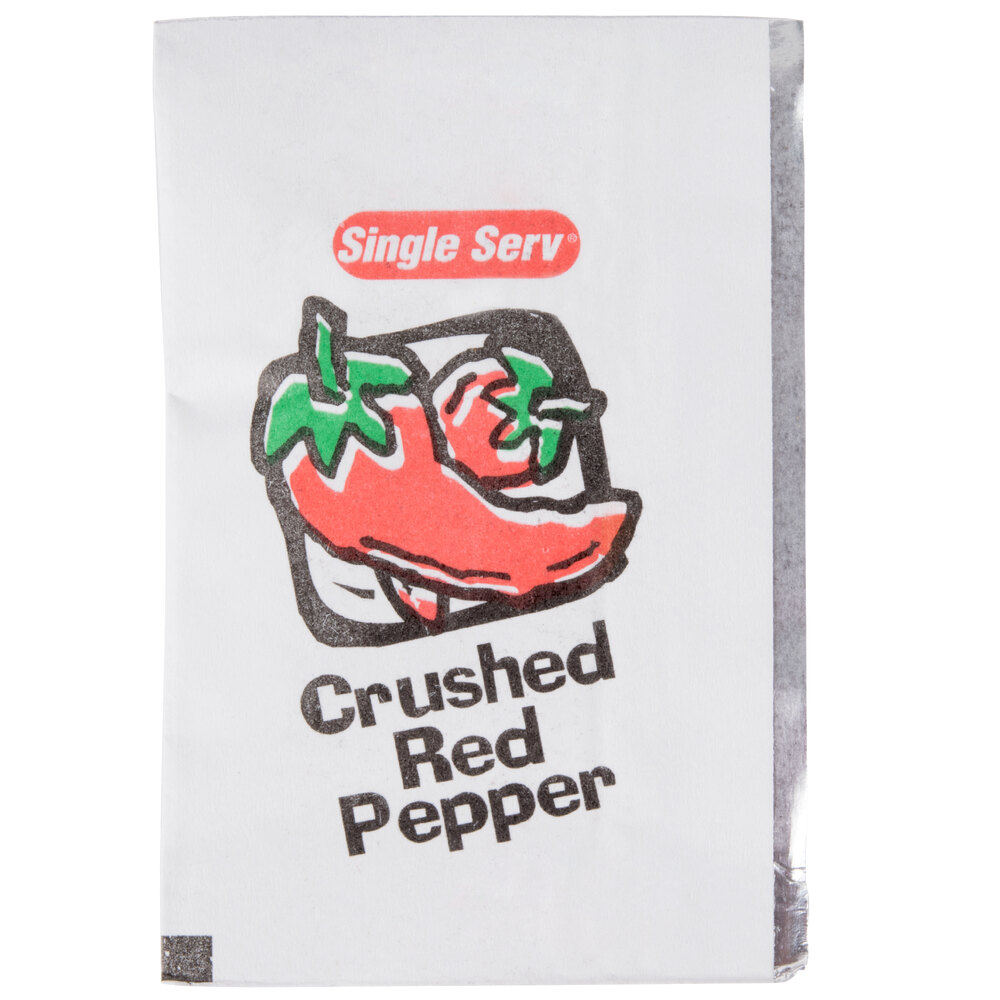 Crushed Red Pepper 1 Gram Portion Packet - 200/Case