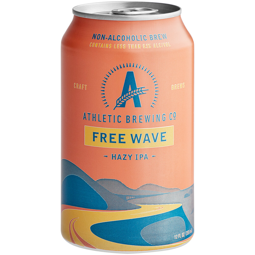 Athletic Brewing Co Free Wave Non Alcoholic Hazy IPA 12 Fl Oz 6 Pack