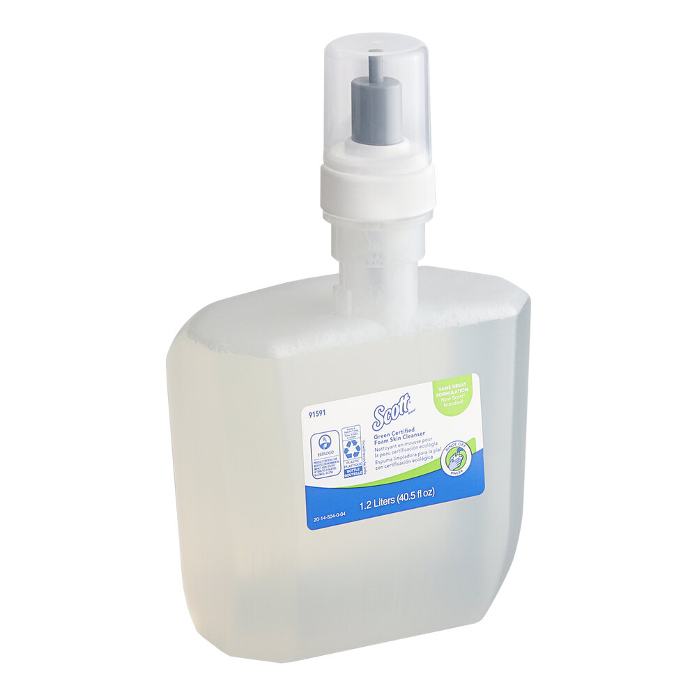 Scott® 91591 1.2 L Green Certified Clear / Unscented Foaming Hand Soap ...