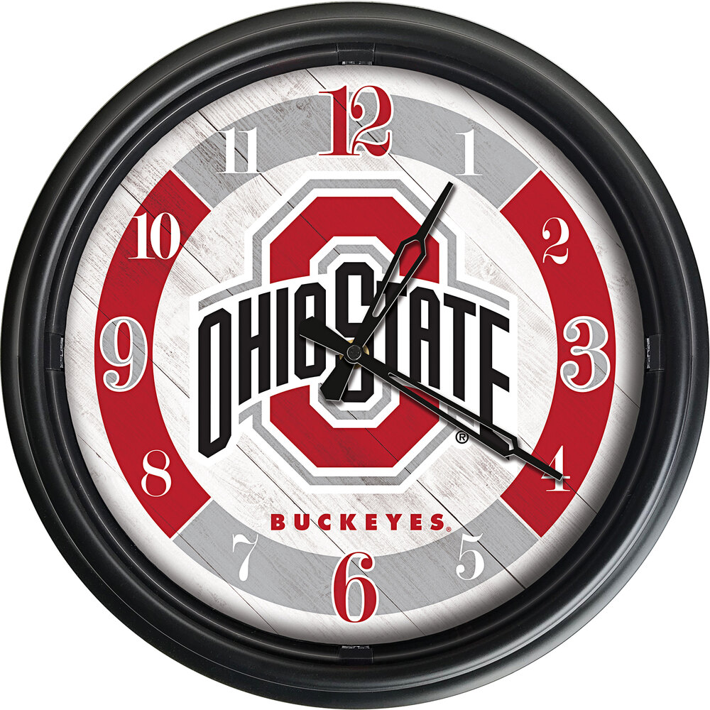 Holland Bar Stool 14" Ohio State University Indoor / Outdoor LED Wall Clock