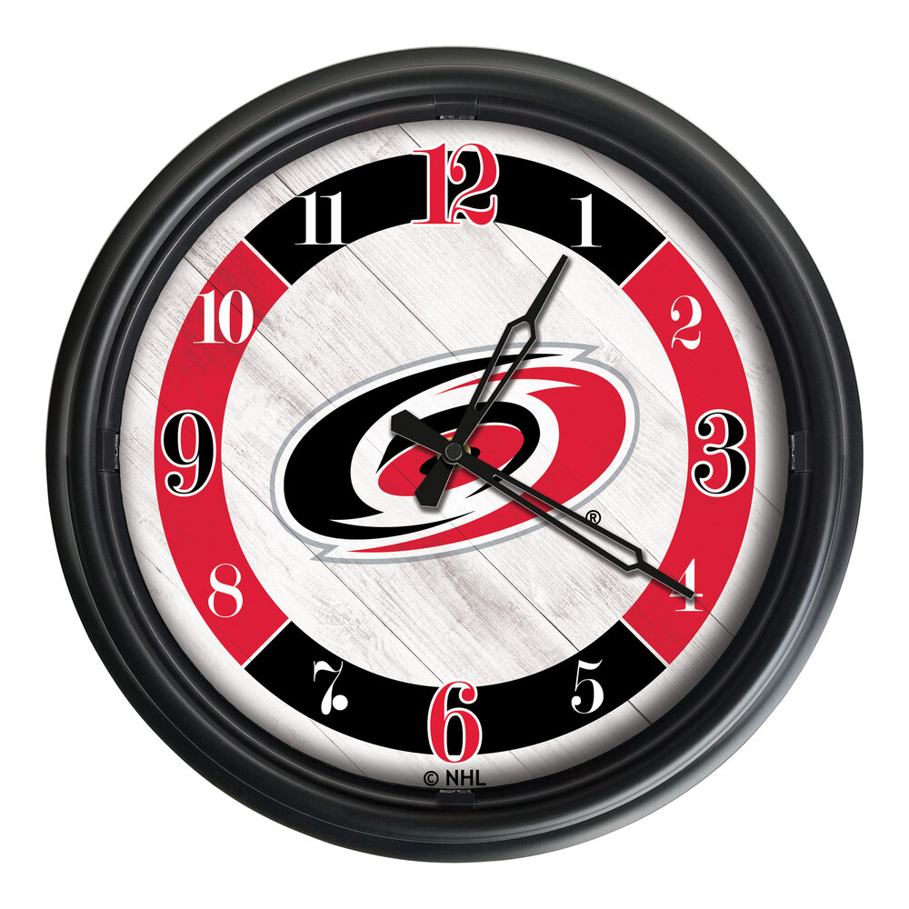 Holland Bar Stool 14" Carolina Hurricanes Indoor / Outdoor LED Wall Clock
