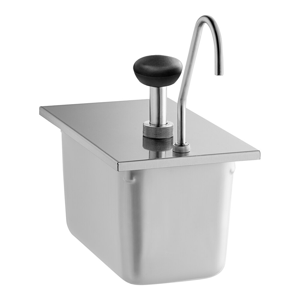 ServSense 0.4 fl. oz. Stainless Steel Pump Dispenser with 1/4 Size ...