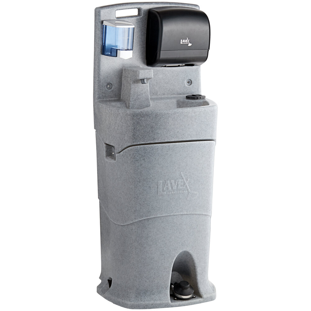 Lavex Janitorial 16 Gallon Single Mobile Hand Wash Station with Liquid ...