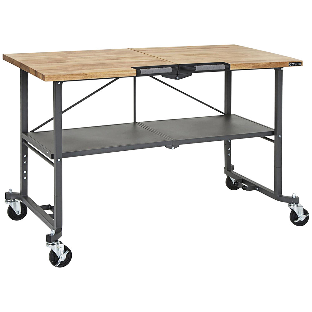 Cosco SmartFold 26 1/8" x 52" Portable Folding Workbench / Utility ...