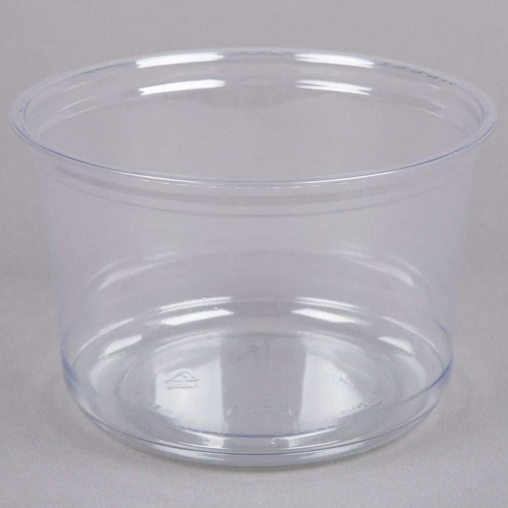 Fabri-Kal Alur 16 oz. Recycled Clear PET Plastic Round Deli Container ...