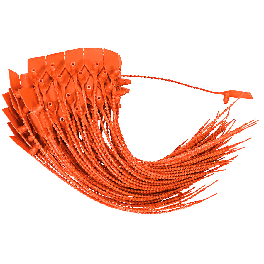 Vestil 14 1/8" x 1" x 3/4" Red Polypropylene Security Seal SECS-B9-RD ...