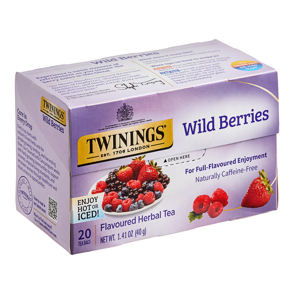Twinings Wild Berries Herbal Tea Bags - 20/Box