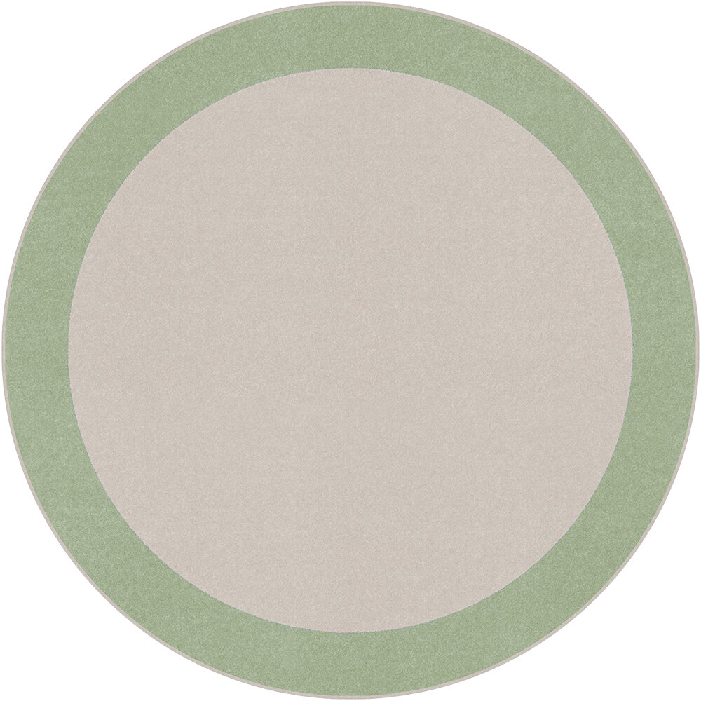 Joy Carpets Kid Essentials Easy Going 5' 4" Sage Round Area Rug
