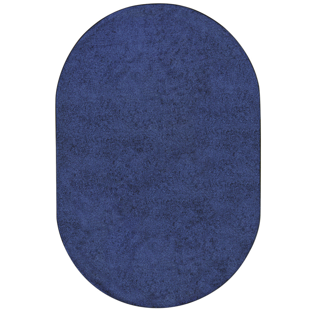 Joy Carpets Kid Essentials Endurance 7' 6" x 12' Midnight Sky Oval Area Rug