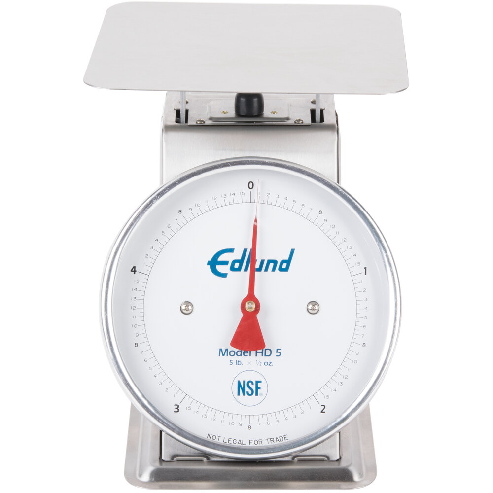 Edlund HD-5 Heavy-Duty 5 lb. Portion Scale with 8 1/2" x 8 1/2" Platform