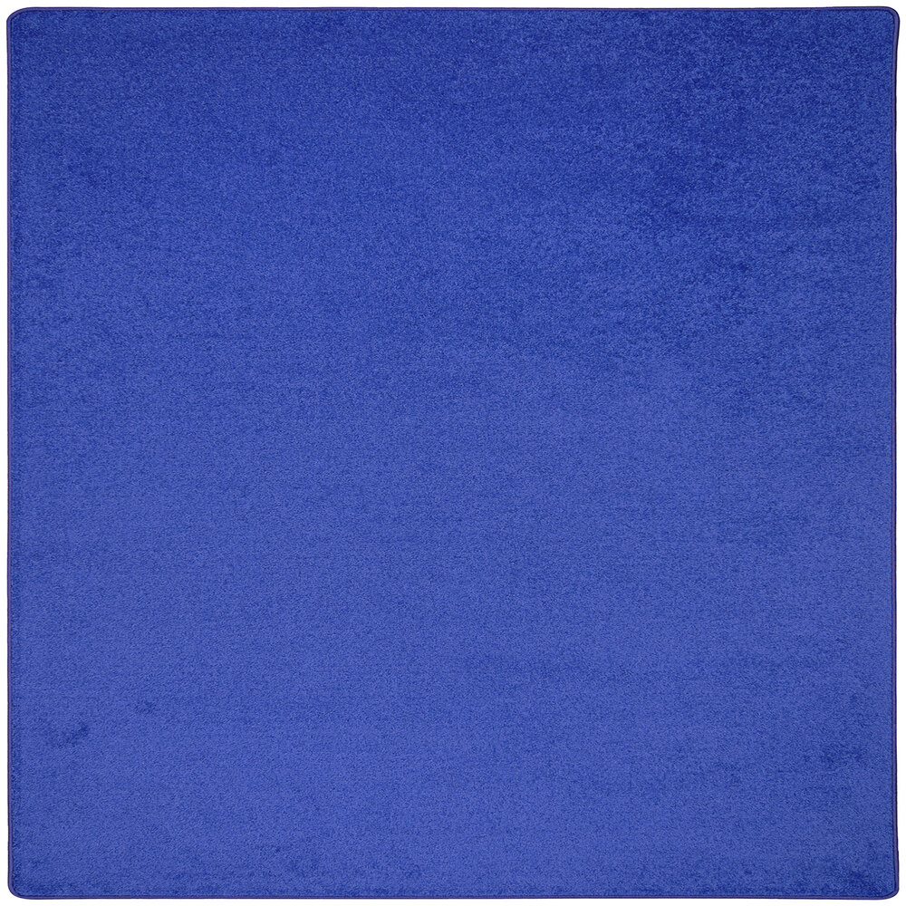 Joy Carpets Kid Essentials Endurance 12' Royal Blue Square Area Rug