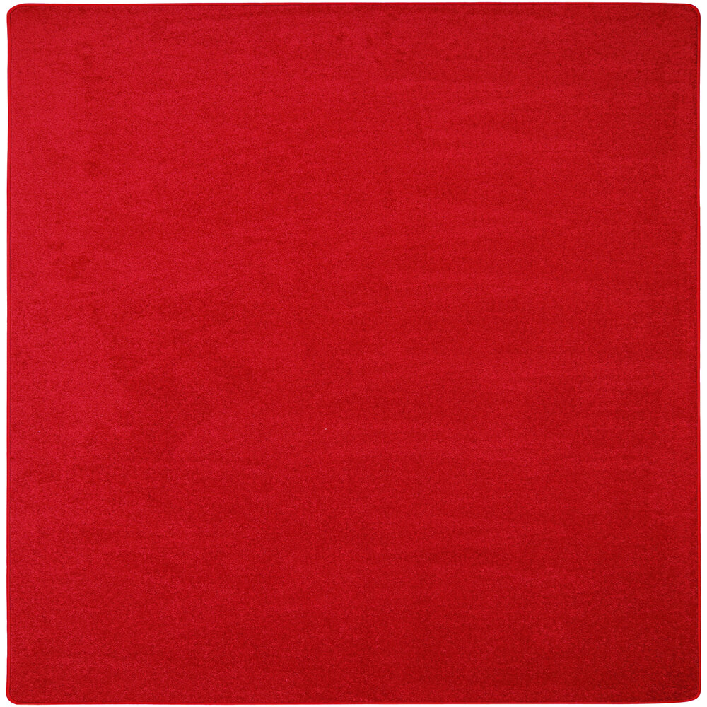 Joy Carpets Kid Essentials Endurance 6' Red Square Area Rug