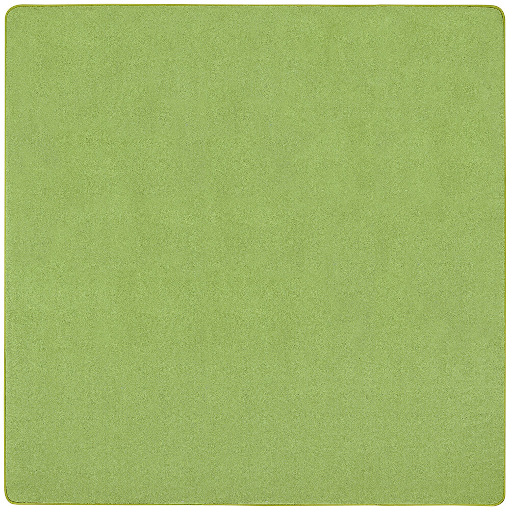 Joy Carpets Kid Essentials Just Kidding 6' Lime Green Square Area Rug