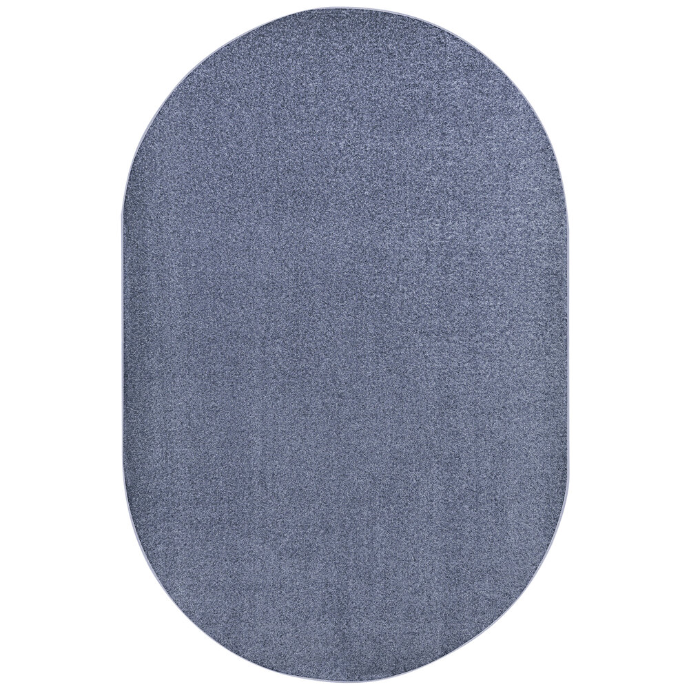 Joy Carpets Kid Essentials Endurance 7' 6" x 12' Glacier Blue Oval Area Rug