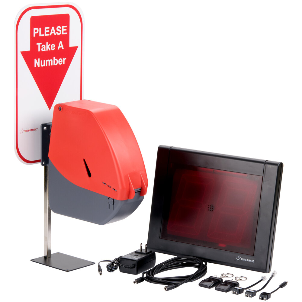 Turn-O-Matic 20015 Take a Number System with Wireless Remotes and D900 ...