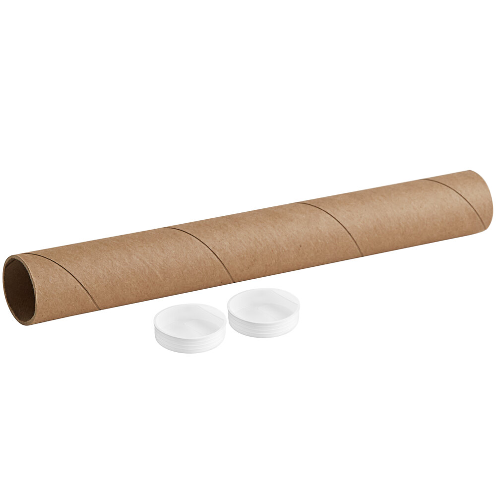 Lavex 2 1/2" x 12" Kraft Mailing Tube - 34/Case