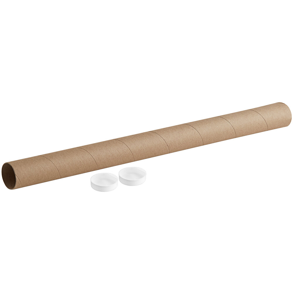 Lavex 1 1/2" x 36" Kraft Mailing Tube - 50/Case