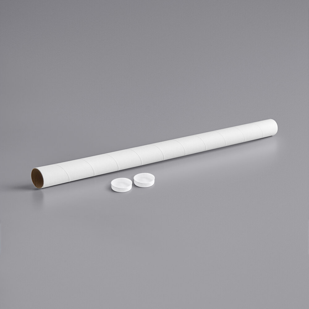 Lavex 2" x 48" White Mailing Tube - 50/Case