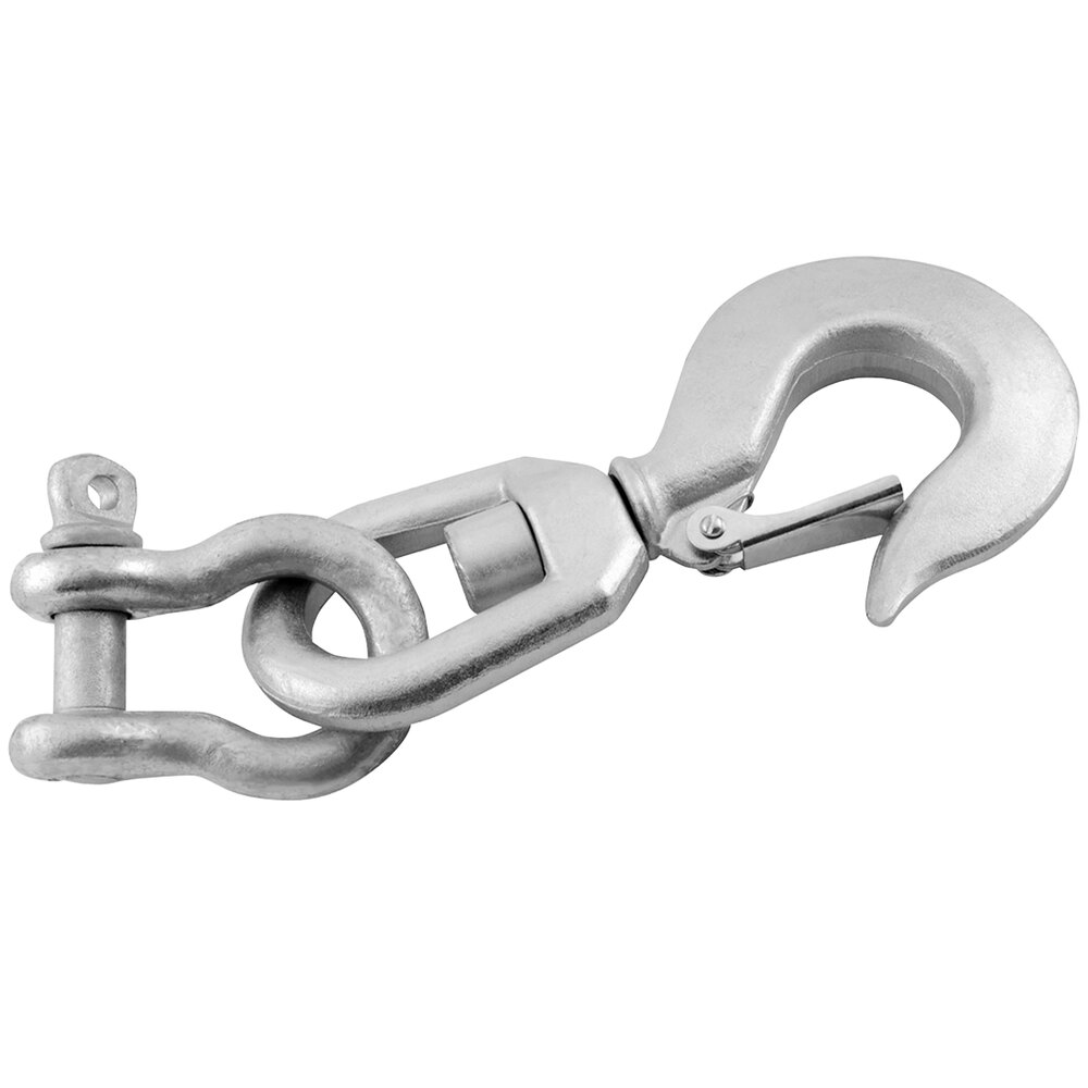 Vestil 15" x 6 1/2" x 2" Steel Swivel Hook with Shackle HOOK-S-10 ...