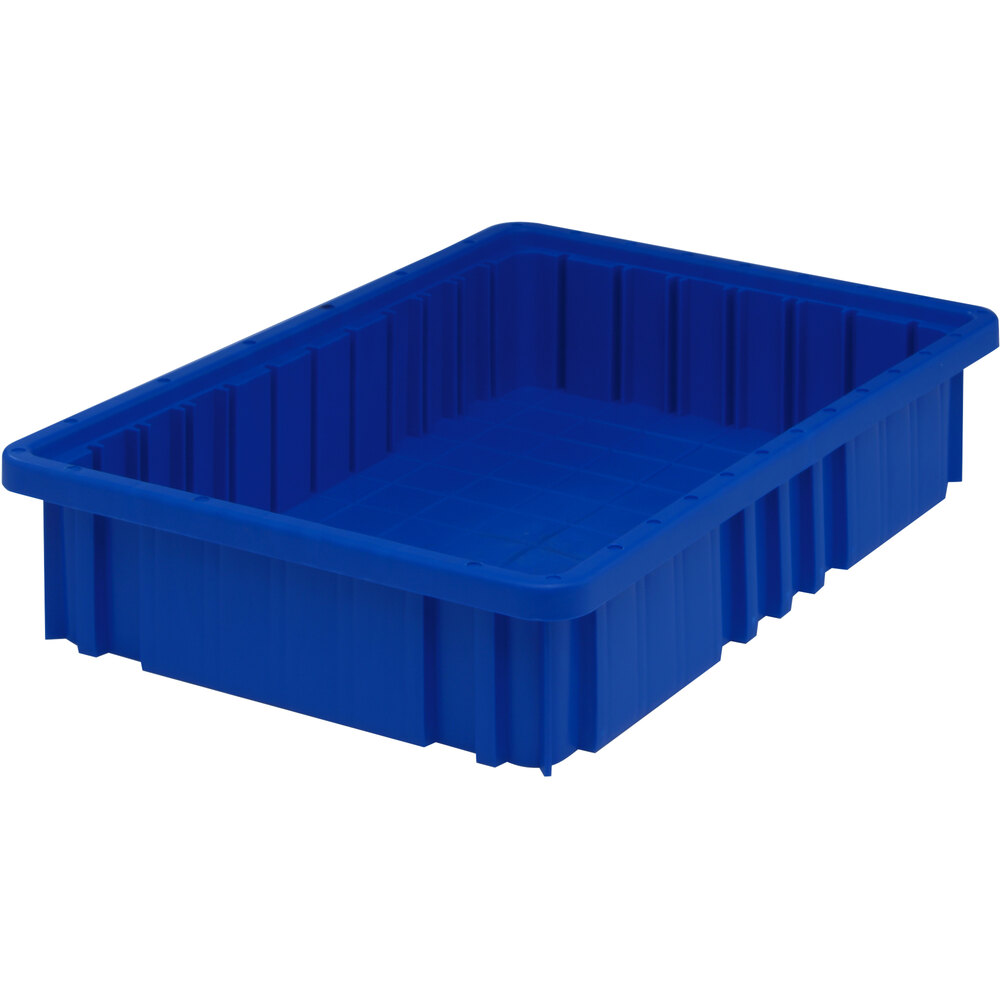 Quantum 16 1 2 X 10 7 8 X 3 1 2 Heavy Duty Blue Dividable Container