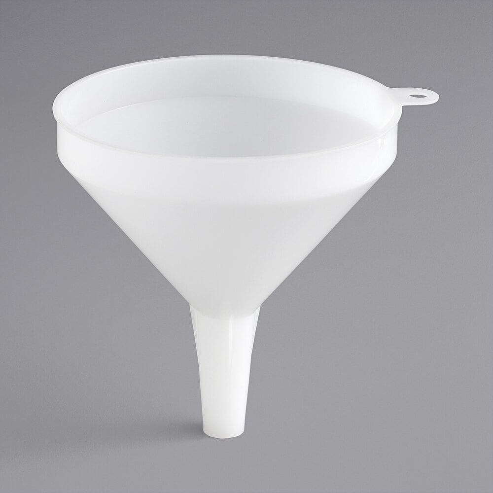 Choice 12 oz. 5 11/16" White Plastic Funnel