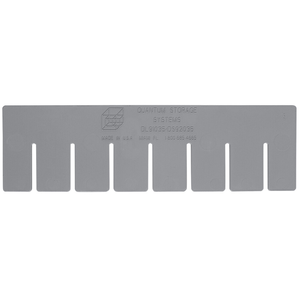 Quantum Gray Short Divider for DG92035 Dividable Grid Container - 6/Pack
