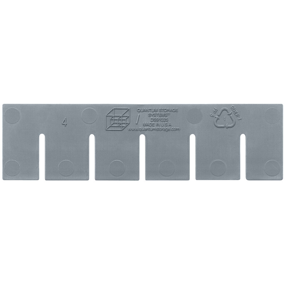 Quantum Gray Short Divider for DG91025 Dividable Grid Container - 6/Pack