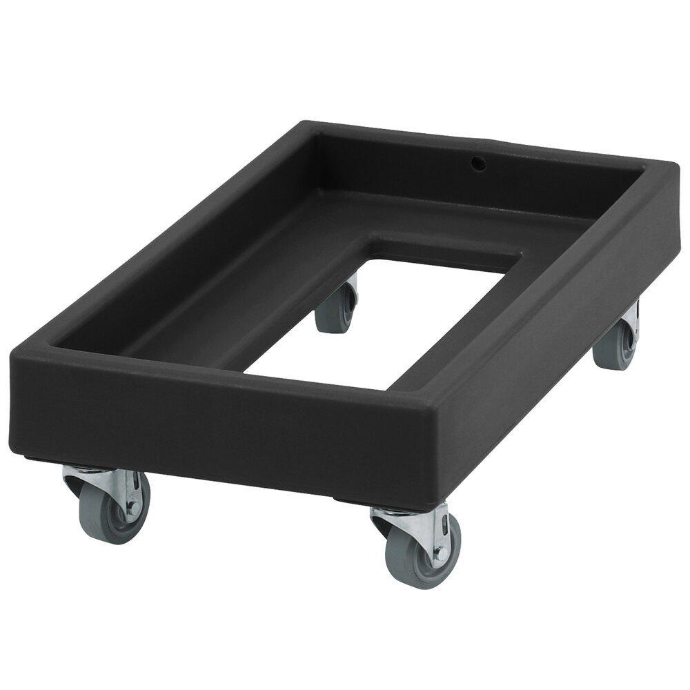 Cambro CD1327110 300 lb. Black Camdolly Milk Crate Dolly