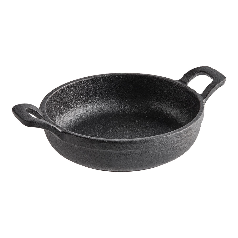 American Metalcraft 8.5 oz. Pre-Seasoned Mini Cast Iron Round Casserole ...