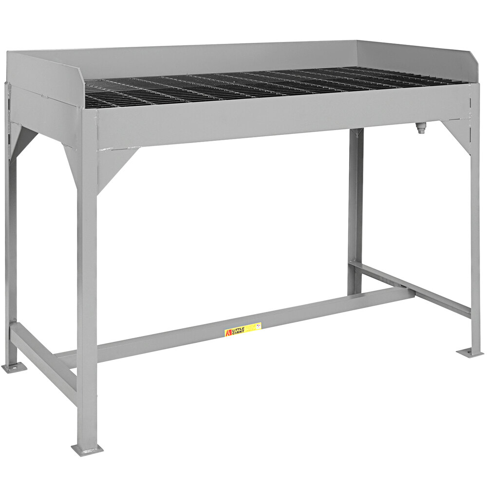 Little Giant 24" x 51" Parts Washing Table with Steel Grating WGE-2451-DP