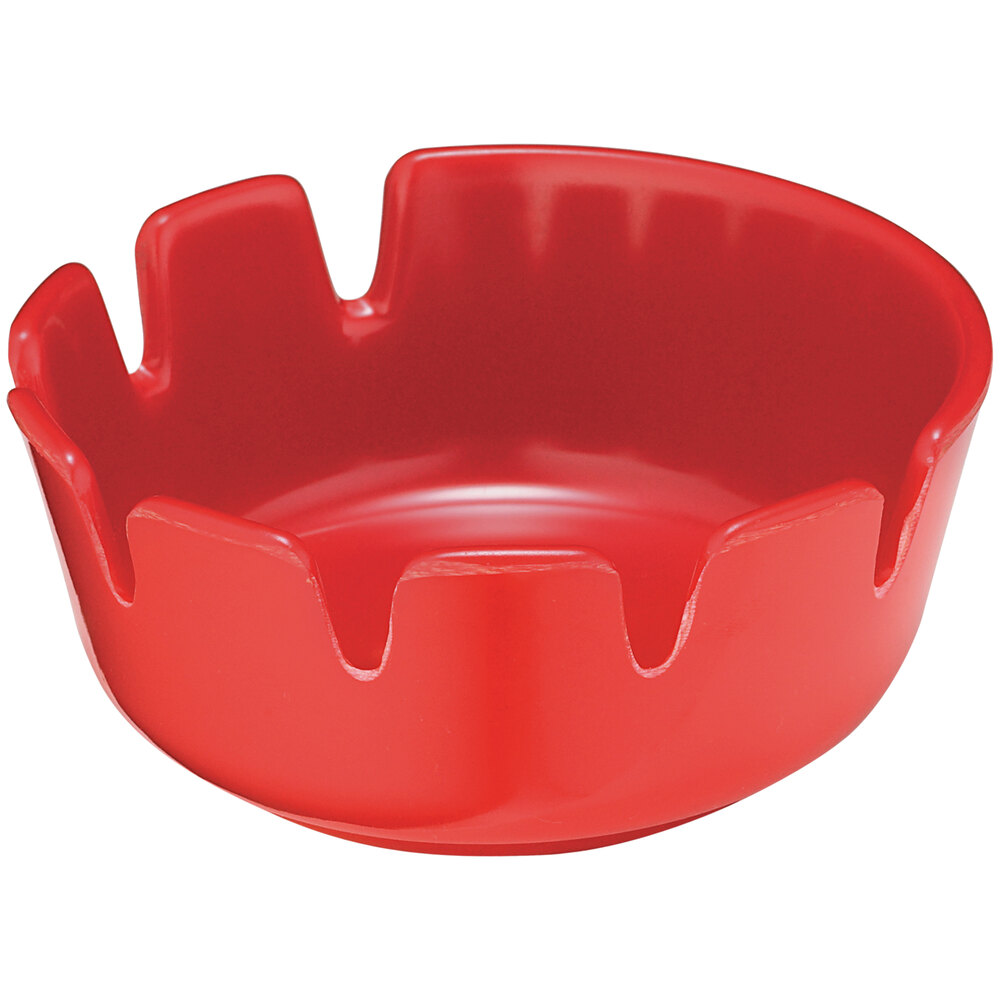 TableCraft 4" Red Deepwell Ashtray - 12/Pack