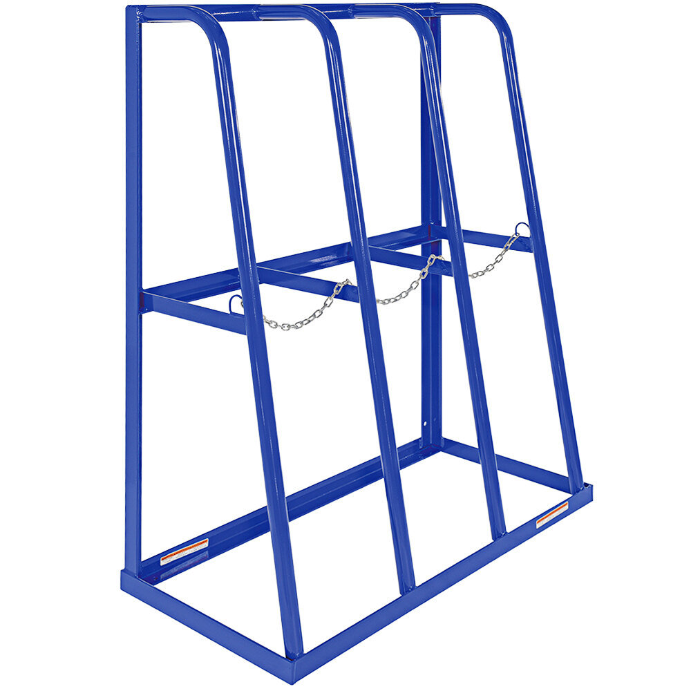 Vestil 24" x 48 1/2" x 60 5/8" 3-Bay Steel Storage Rack with Security ...