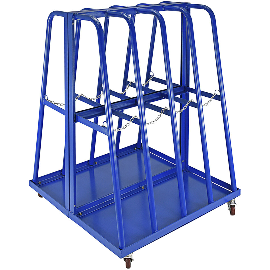 Vestil 48" x 48 3/8" Mobile 8-Bay Double-Sided Vertical Storage Rack ...